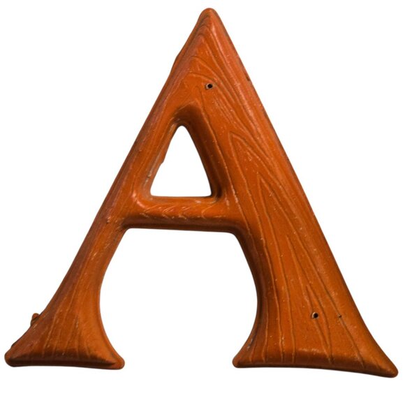 Gerber | Accents | Vintage Letter A Initial Orange Gallery Wall Plastic ...